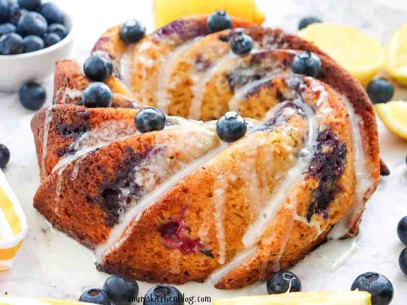 Lemon Blueberry Bundt Cake - Anuri's Kitchen